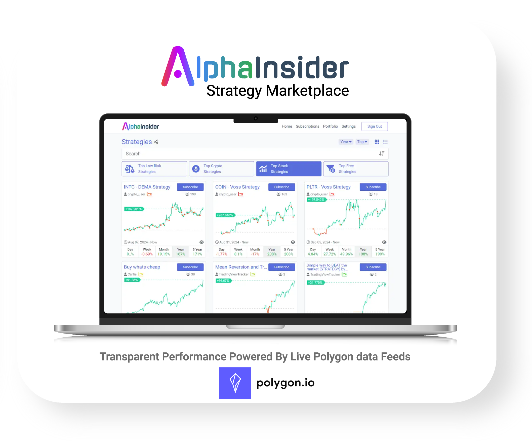 AlphaInsider | Open marketplace for trading strategies.